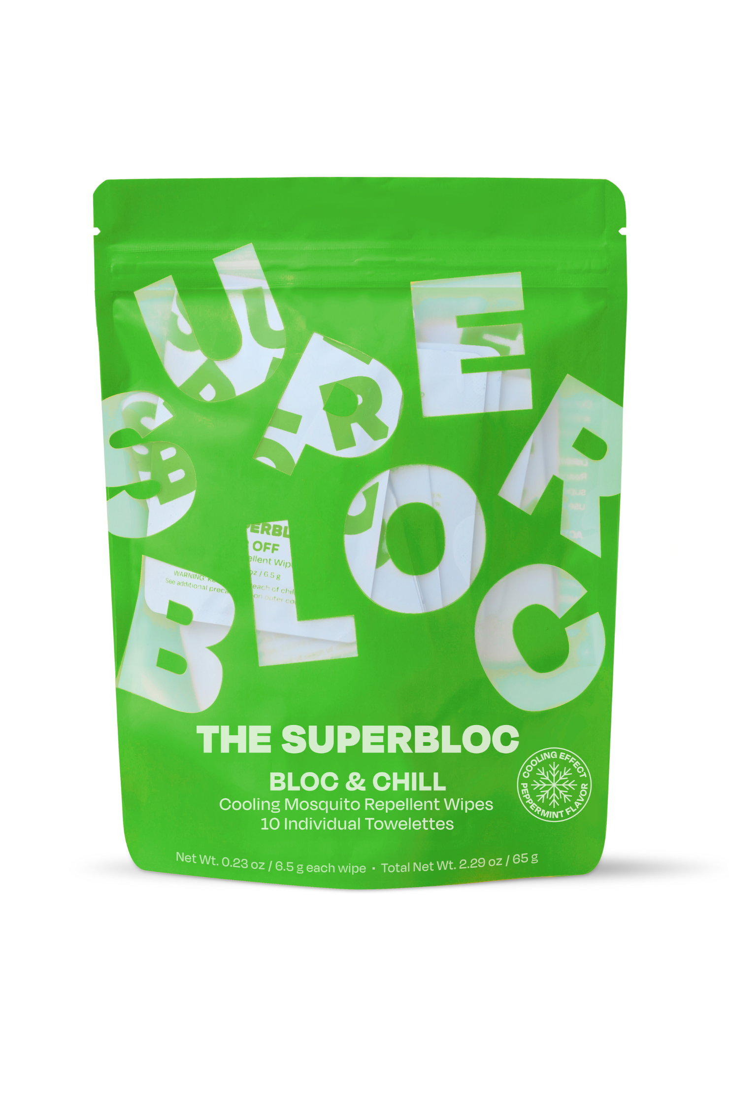 Bloc & Chill Mosquito Repellent Wipes | Superbloc